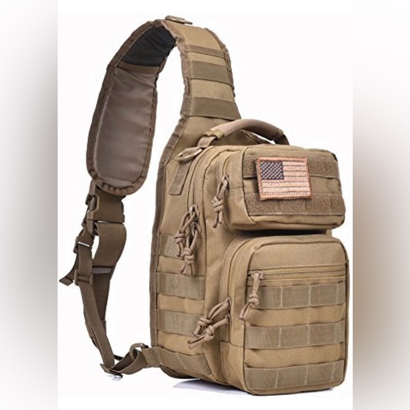Bags | Tactical Sling Backpack Rover Shoulder Sling Pack Brown | Poshmark